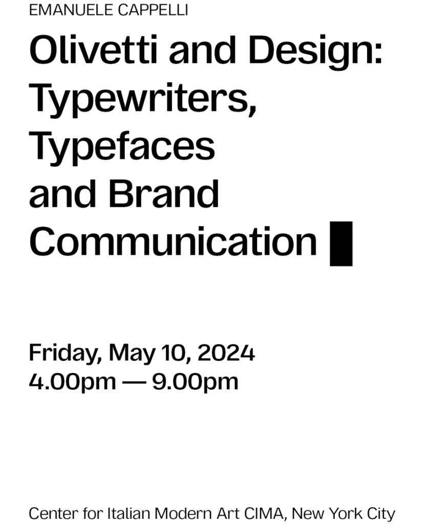 WDO Stile Olivetti: between Art and Design at Center For Italian Modern ...