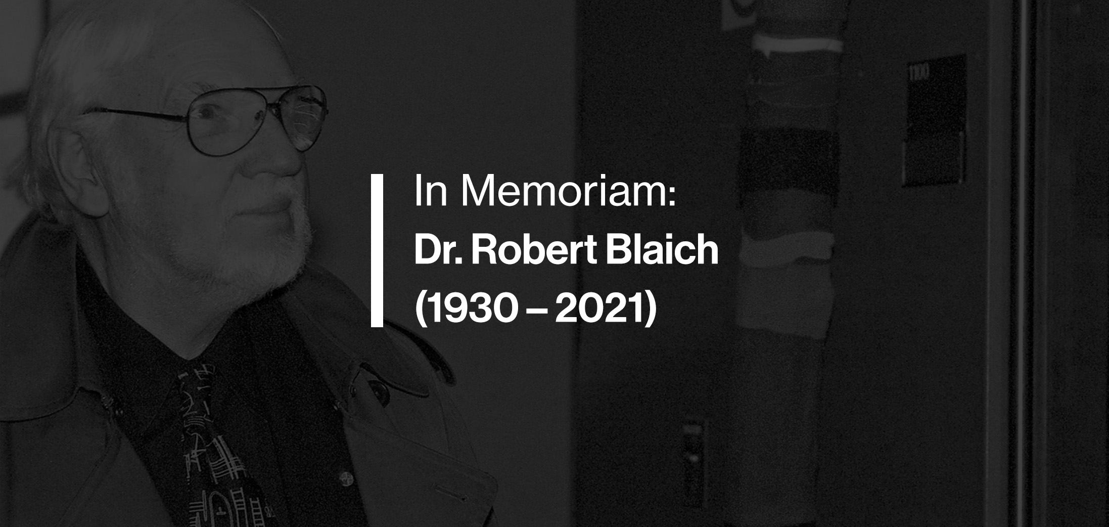 WDO | In memoriam: Dr. Robert Blaich (1930 – 2021)